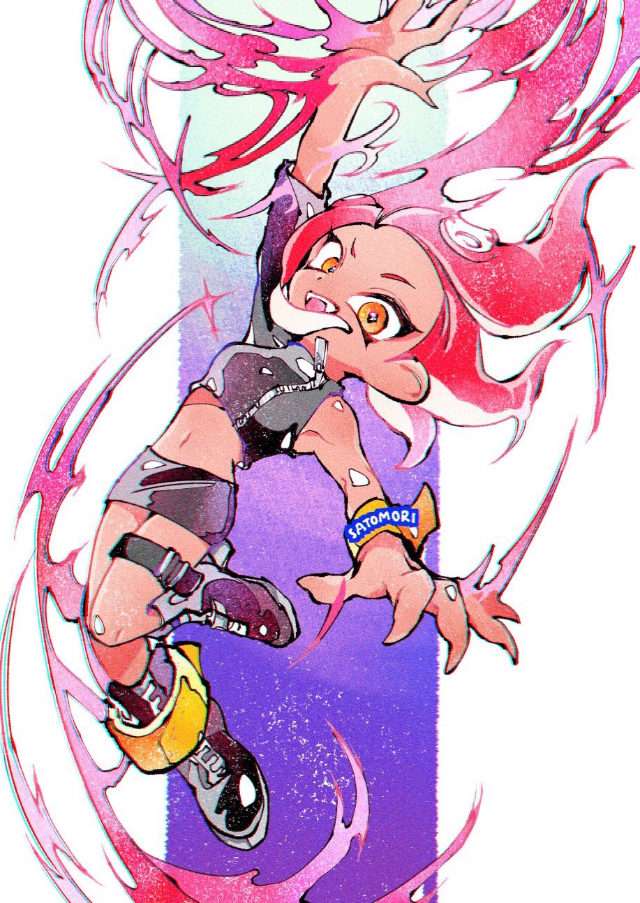 The Big ImageBoard (TBIB) - 1girl :d agent 8 (splatoon) anklet arm up ...