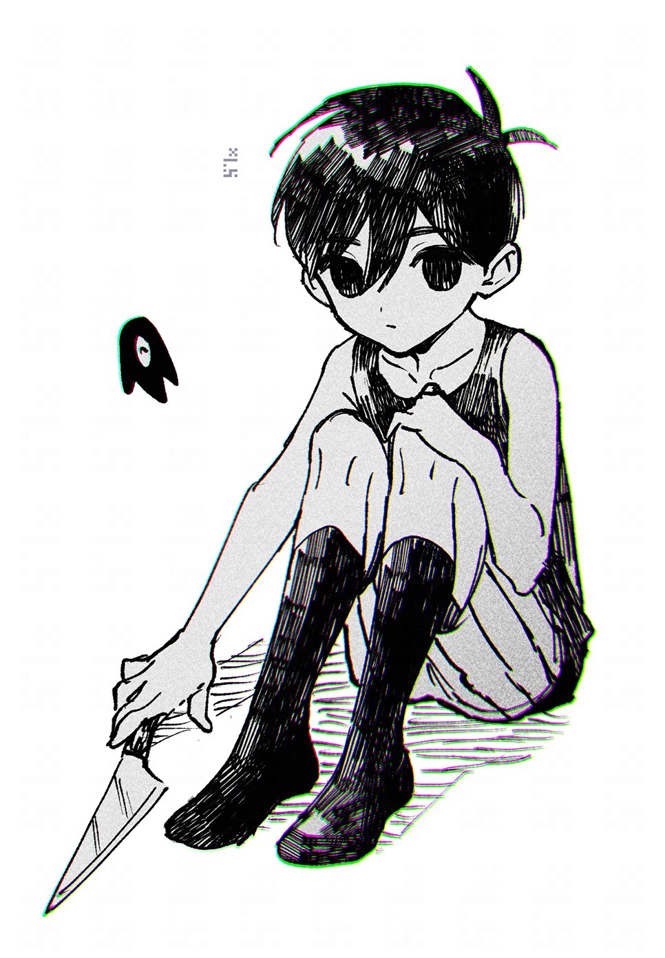 The Big ImageBoard (TBIB) - 1boy black eyes black hair black socks closed mouth collarbone ...