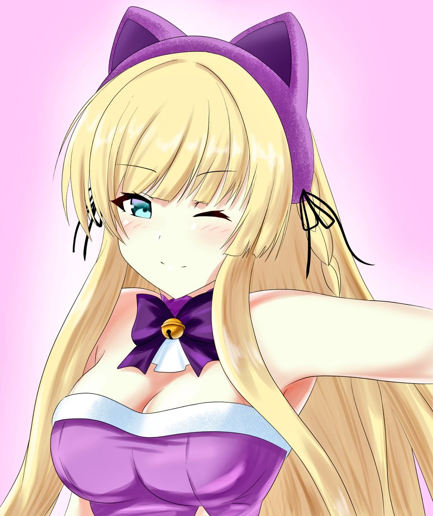 The Big ImageBoard (TBIB) - 1girl animal ears armpits azur lane bare shoulders bell blonde hair ...