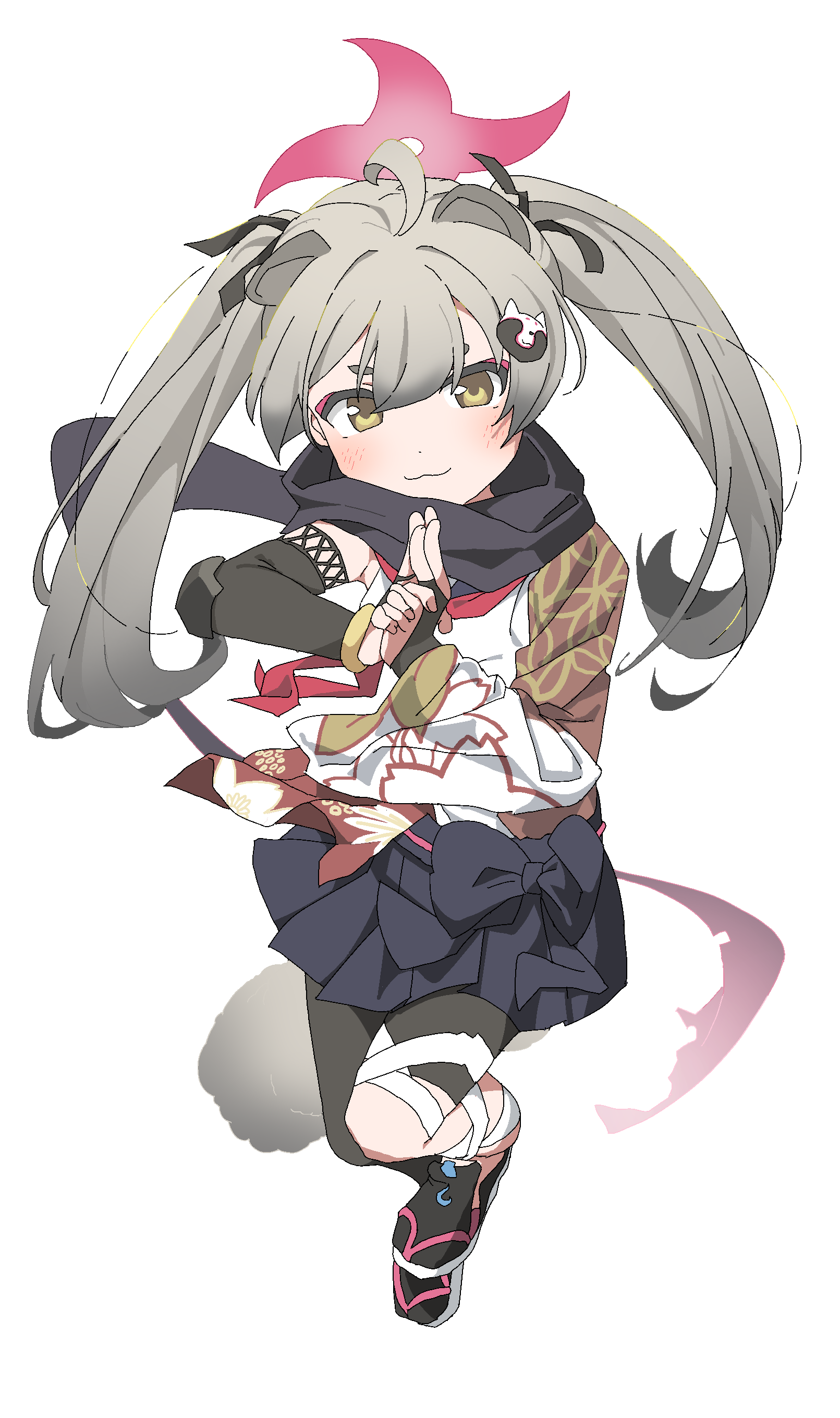 The Big ImageBoard (TBIB) - 1girl :3 absurdres animal ears bandaged leg bandages black hair ...