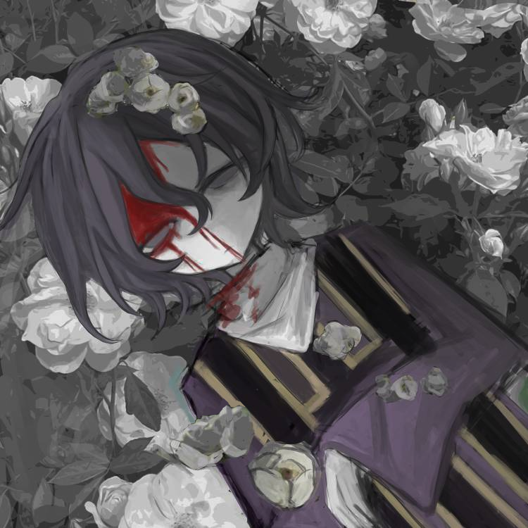 The Big ImageBoard (TBIB) - 1boy black hair bleeding from forehead blood blood on clothes blood ...