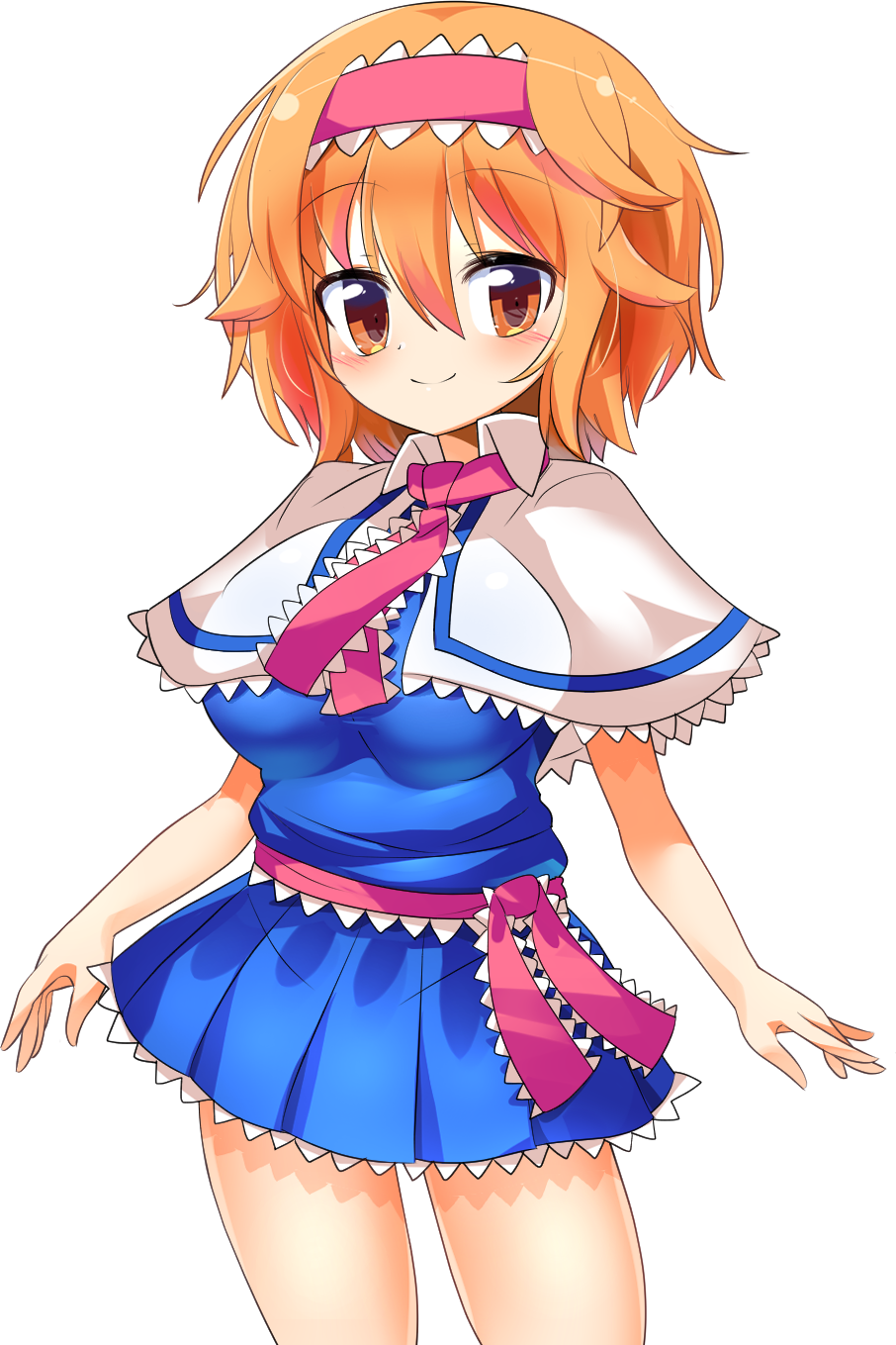 The Big ImageBoard (TBIB) - 1girl alice margatroid blue dress blush breasts capelet closed mouth ...
