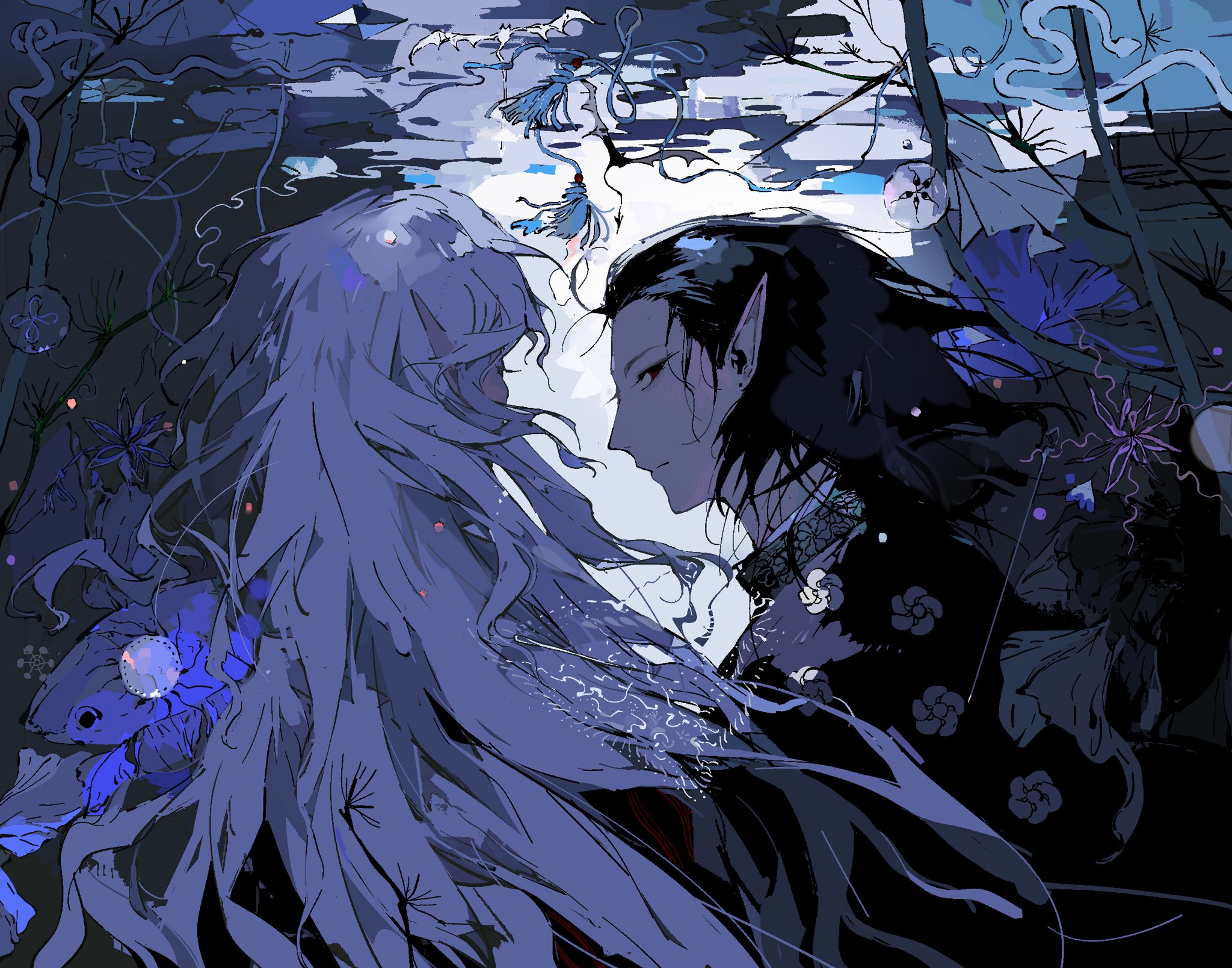 The Big ImageBoard (TBIB) - 2boys abstract background baldur's gate ...