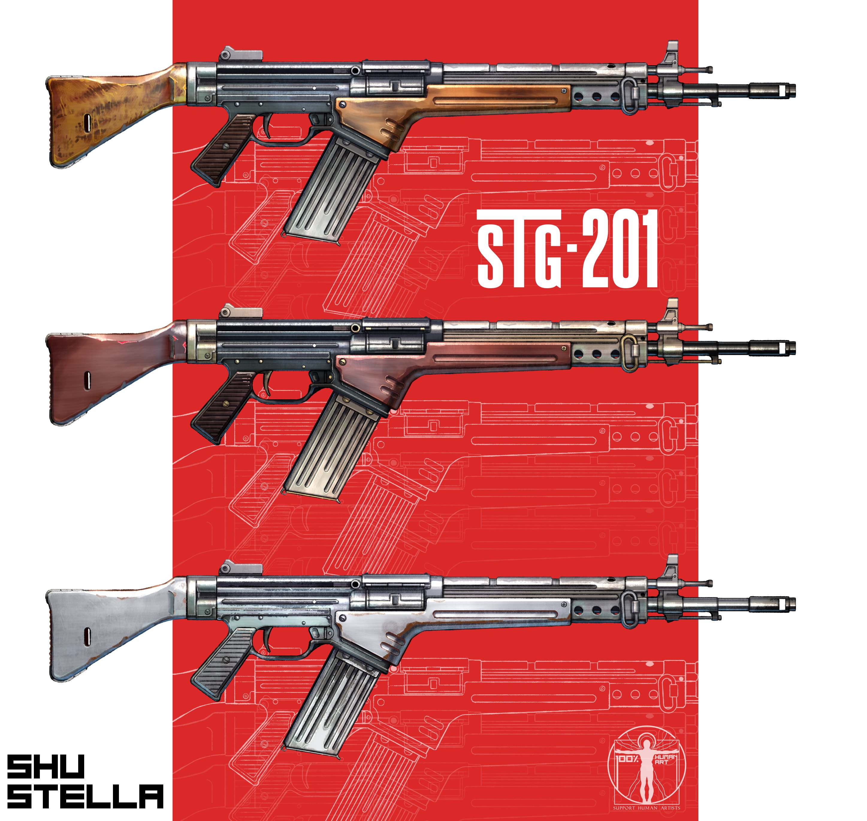 The Big ImageBoard (TBIB) - absurdres artist name assault rifle from side gun highres r-201 soar ...