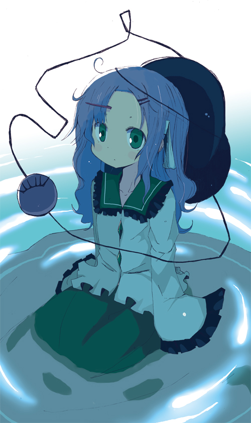The Big Imageboard Tbib Bad Id Bad Pixiv Id Blue Hair Face Green