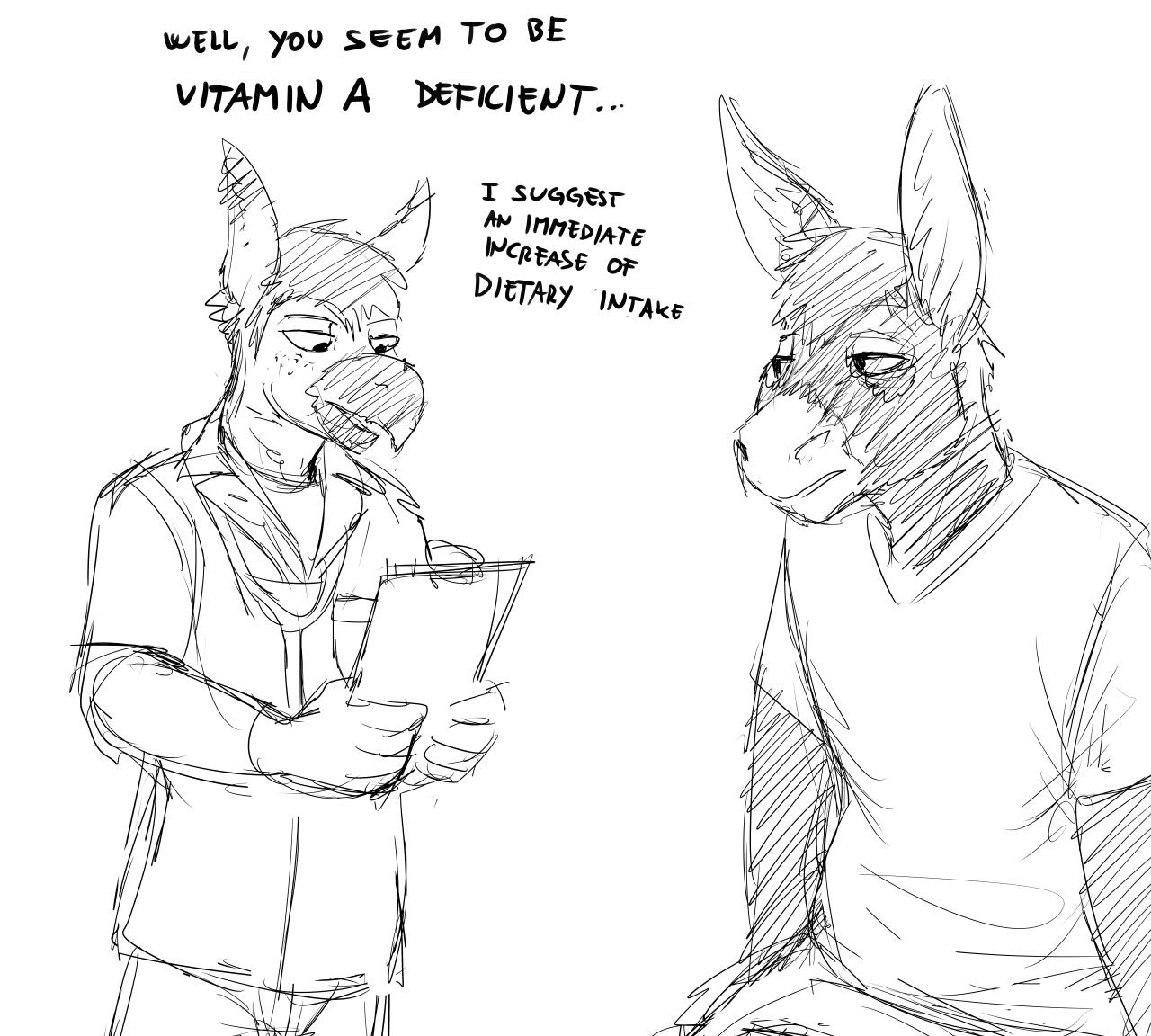 The Big ImageBoard (TBIB) - anthro avian beak clipboard clothing dialogue doctor duo english ...