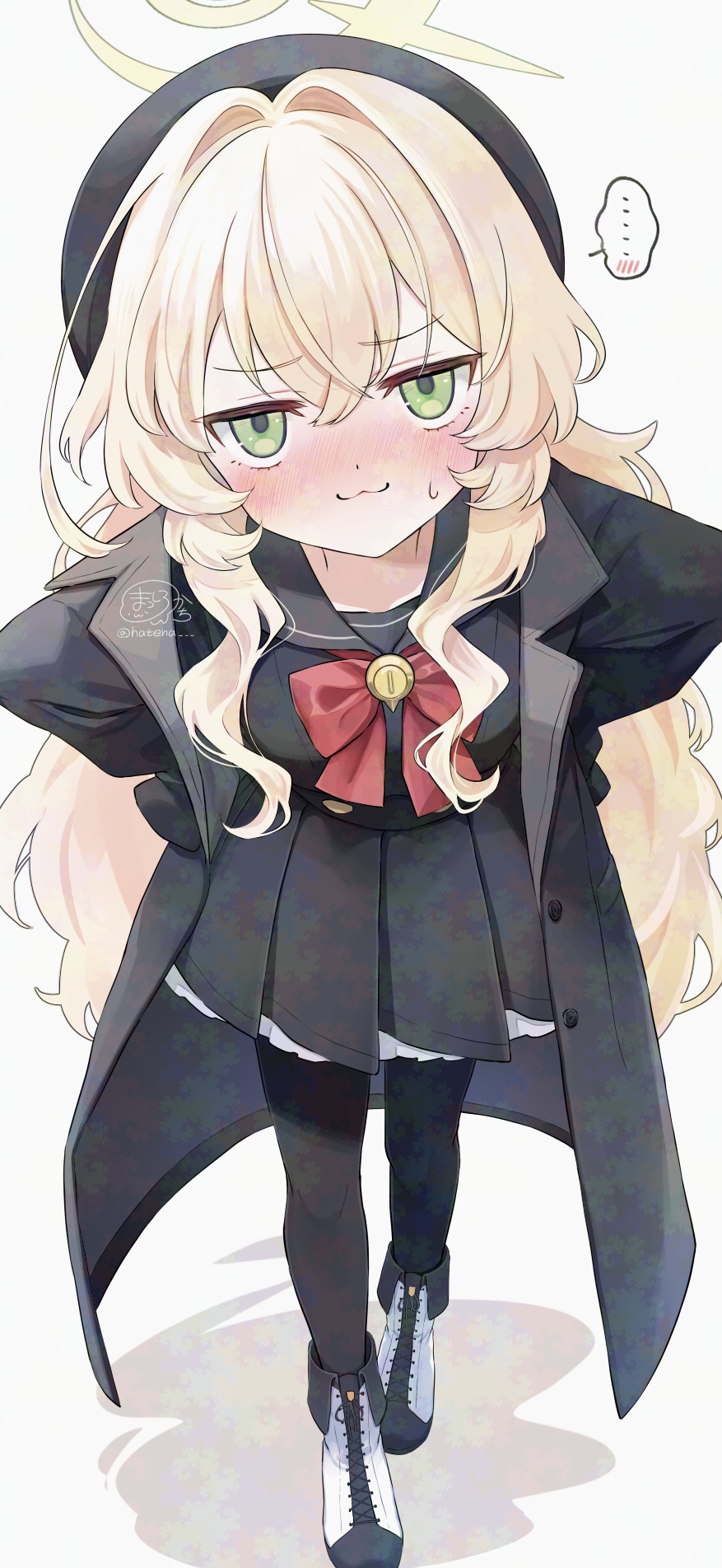 The Big ImageBoard (TBIB) - ... 1girl :3 beret black coat black hat black pantyhose black ...