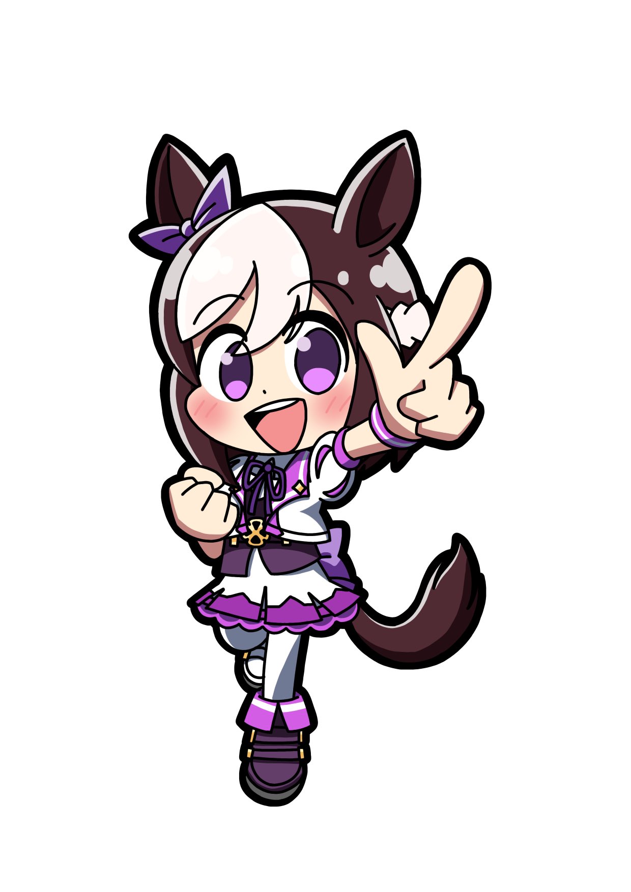 The Big ImageBoard (TBIB) - 1girl animal ears blush brown hair chibi ...