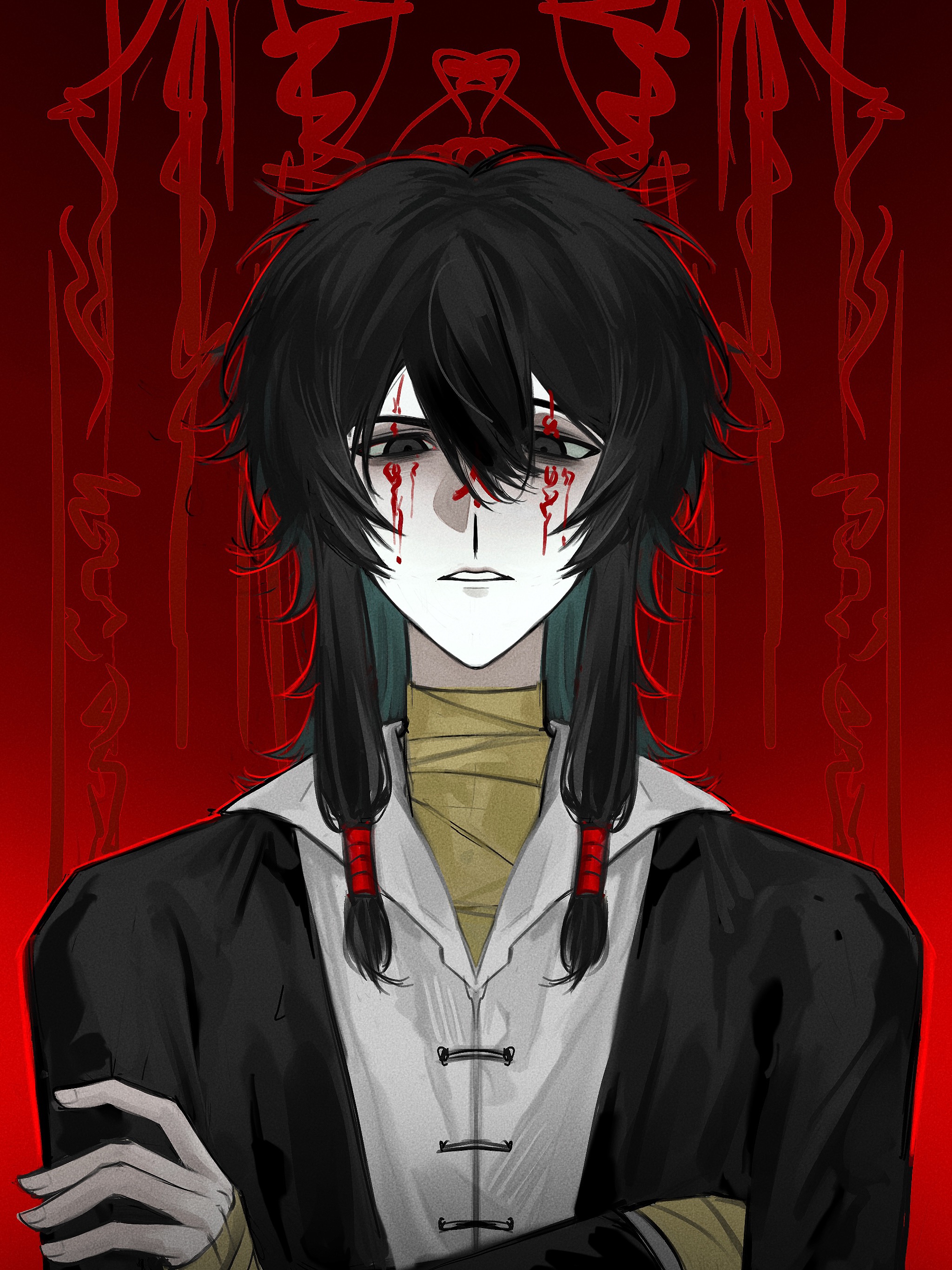 The Big ImageBoard (TBIB) - 1boy absurdres anmixiu906 black eyes black ...