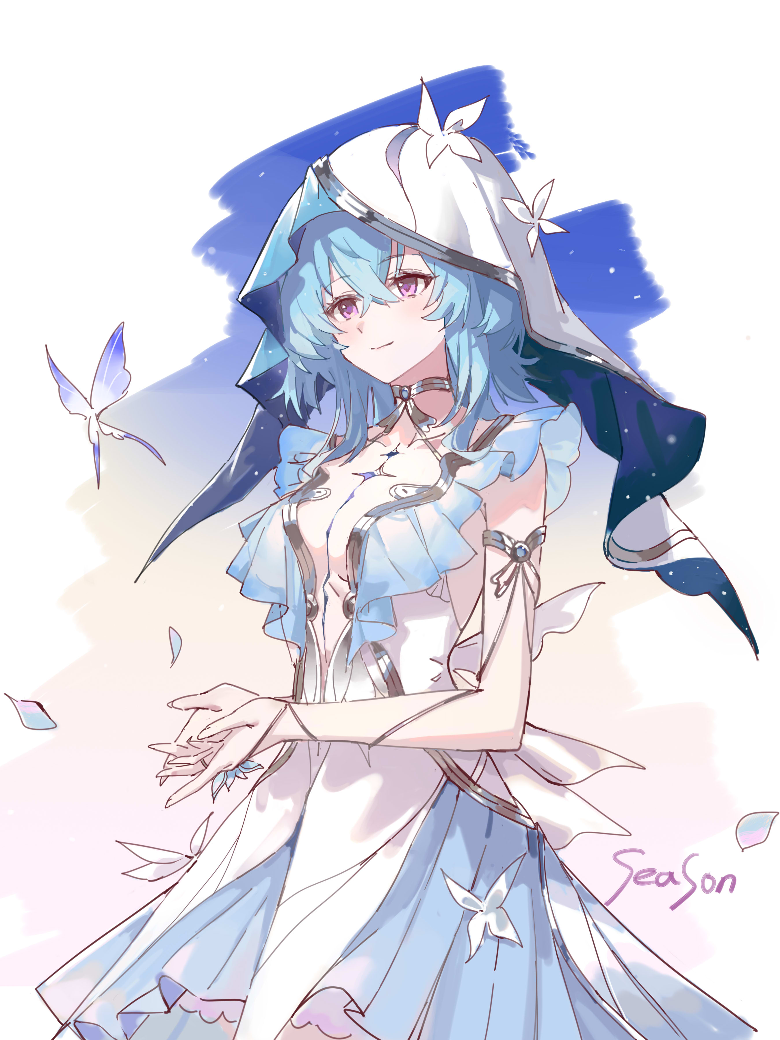 The Big ImageBoard (TBIB) - 1girl absurdres armlet bare arms blue ...