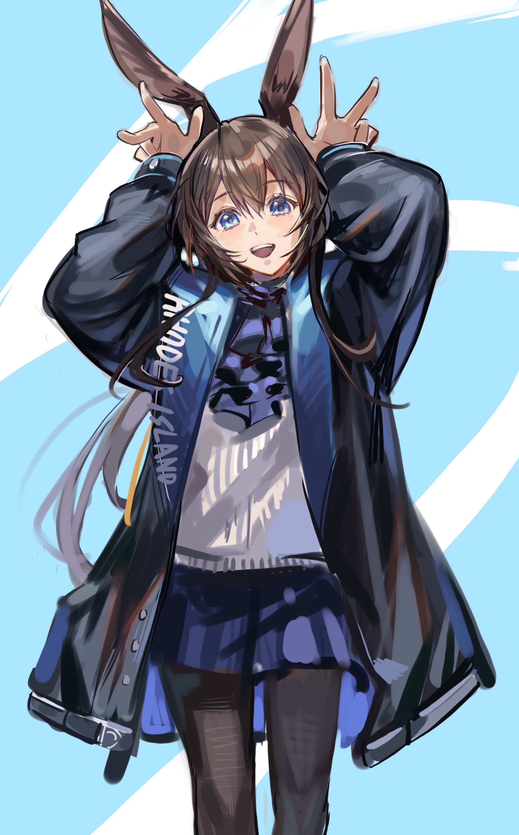 The Big ImageBoard (TBIB) - 1girl :d absurdres amiya (arknights) animal ears arknights ascot ...