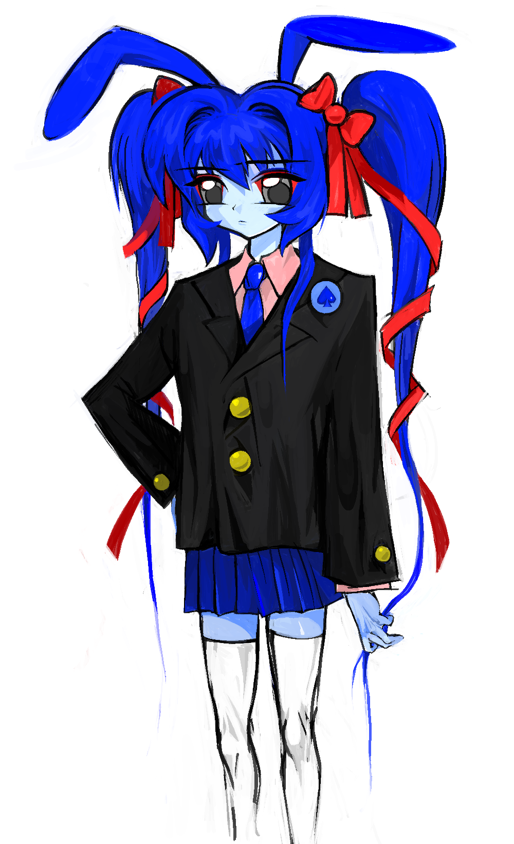 The Big ImageBoard (TBIB) - animal humanoid blue hair bottomwear clothing female hair hi res ...