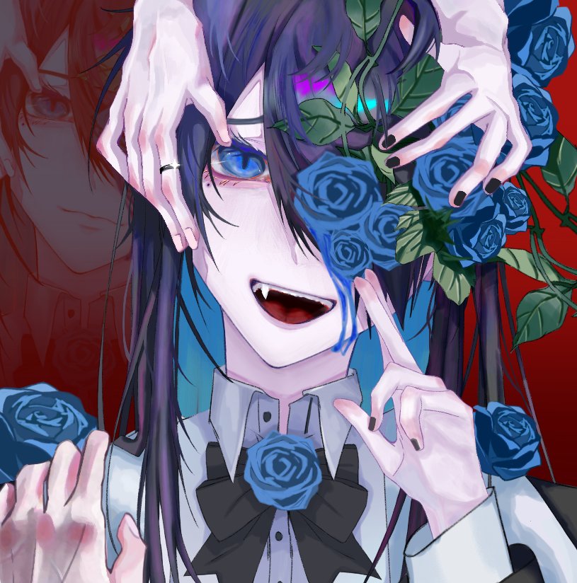 The Big ImageBoard (TBIB) - 2others ado (utaite) black bow black bowtie ...