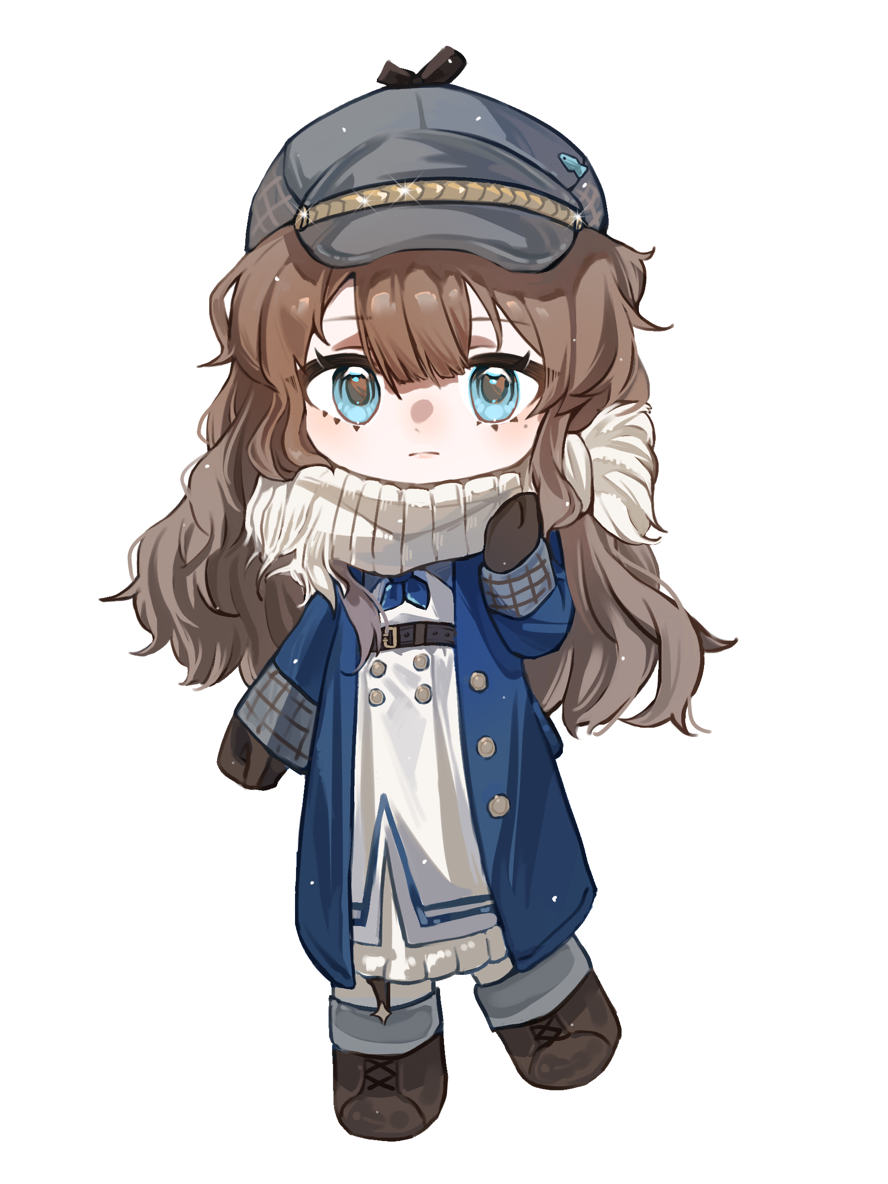 The Big ImageBoard (TBIB) - 1girl absurdres ankle boots blue coat blue eyes blue neckerchief ...