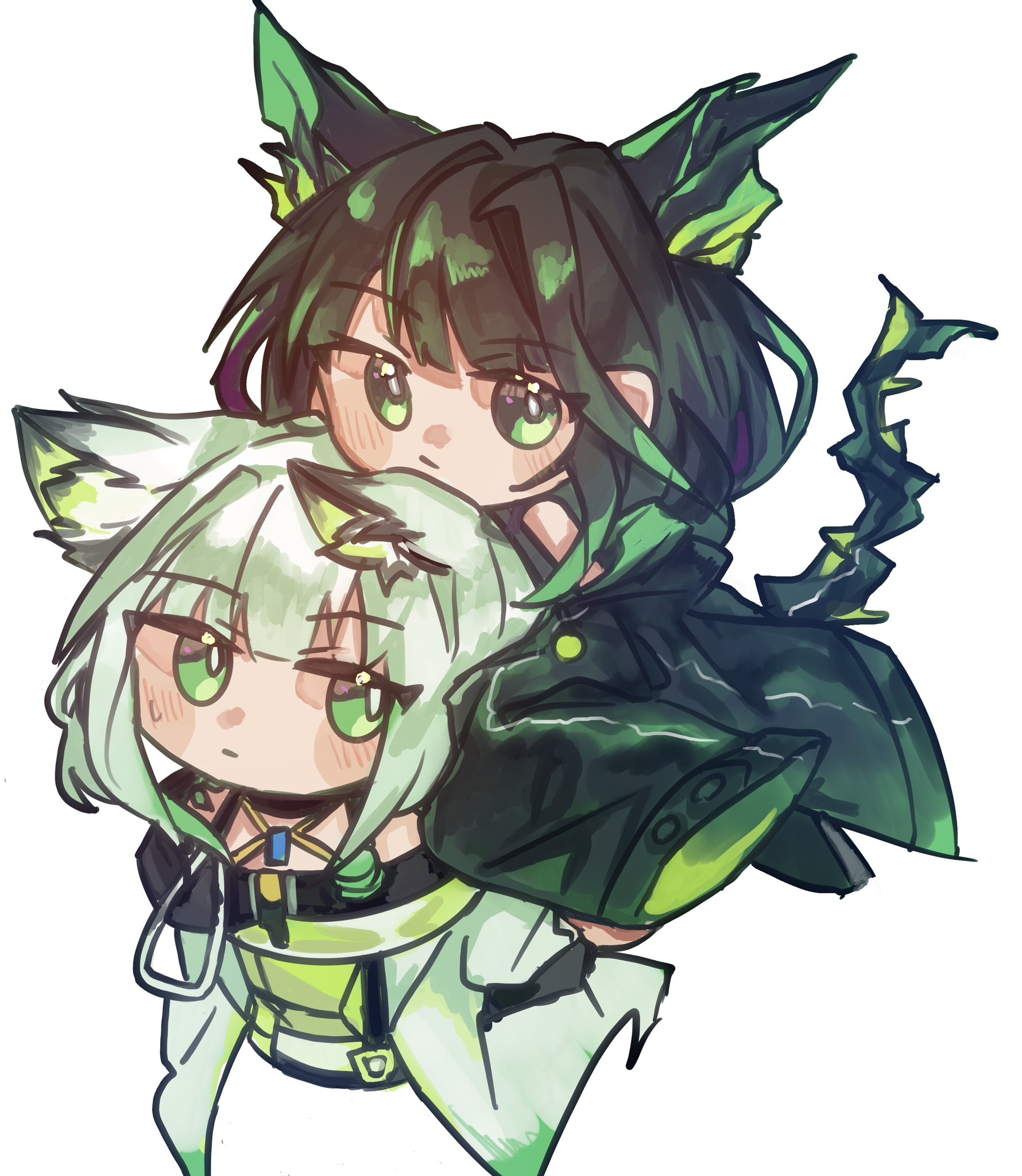 The Big ImageBoard (TBIB) - 2girls animal ear fluff animal ears ...