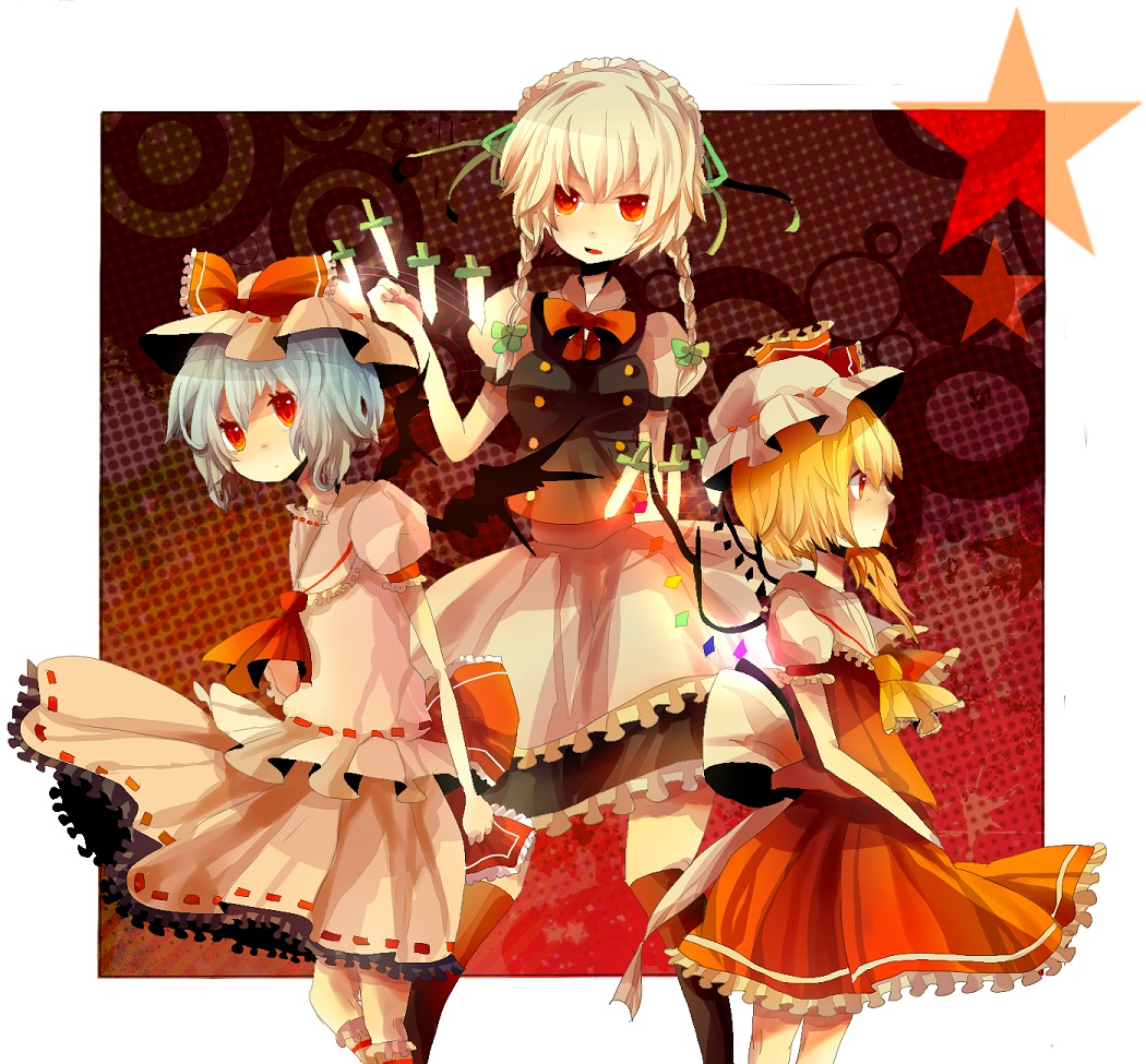 The Big Imageboard Tbib 3girls Bat Wings Commentary Request Flandre