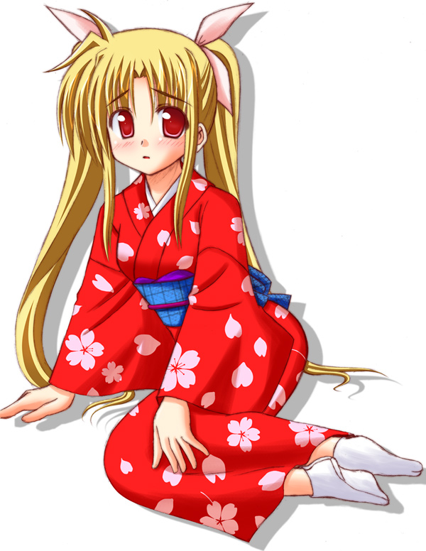 The Big Imageboard Tbib Fate Testarossa Japanese Clothes Kimono