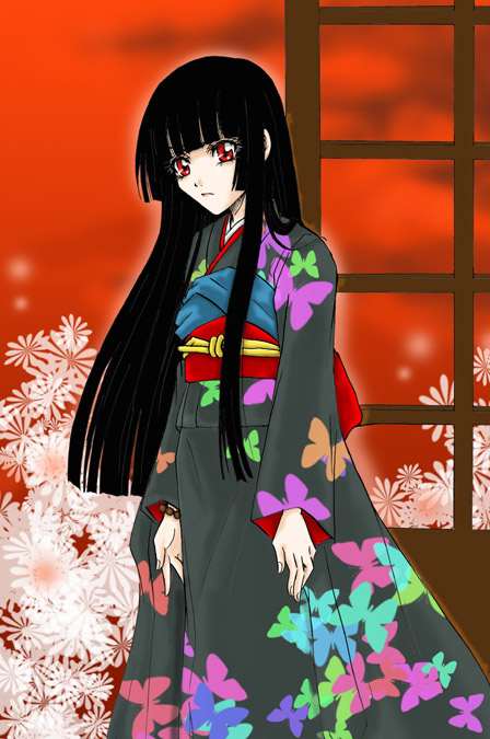 The Big Imageboard Tbib Black Hair Enma Ai Japanese Clothes Jigoku