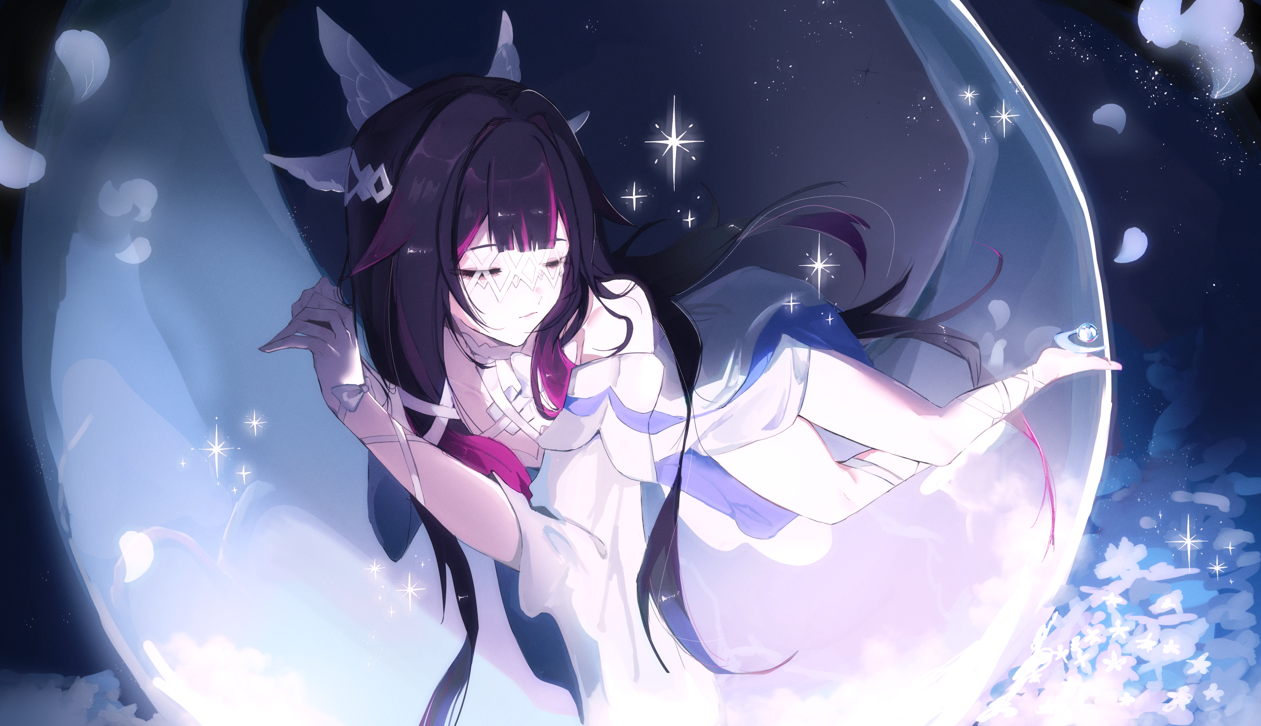 The Big ImageBoard (TBIB) - 1girl absurdres ankle ribbon black hair ...