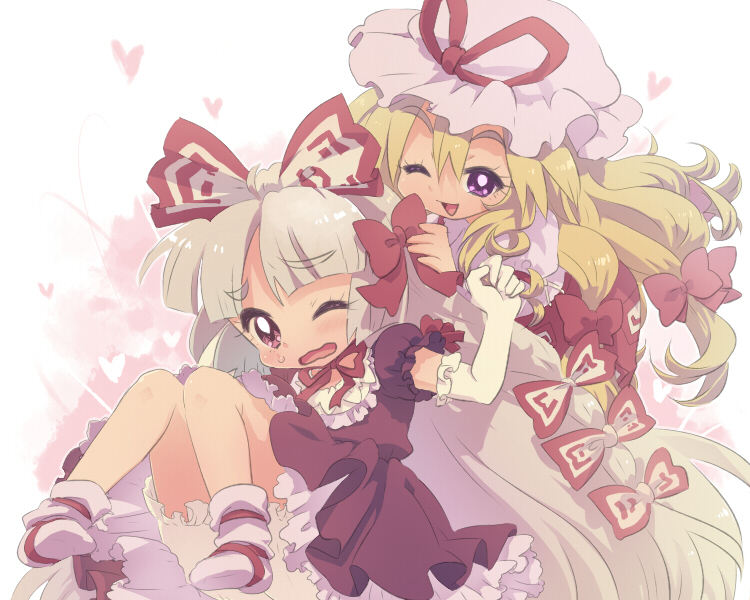 The Big ImageBoard (TBIB) - 2girls aged down alternate costume bloomers bow commentary request ...