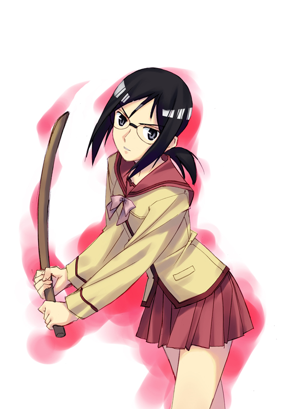 The Big ImageBoard (TBIB) - 1girl bokken f-ism glasses gokujou seitokai ...