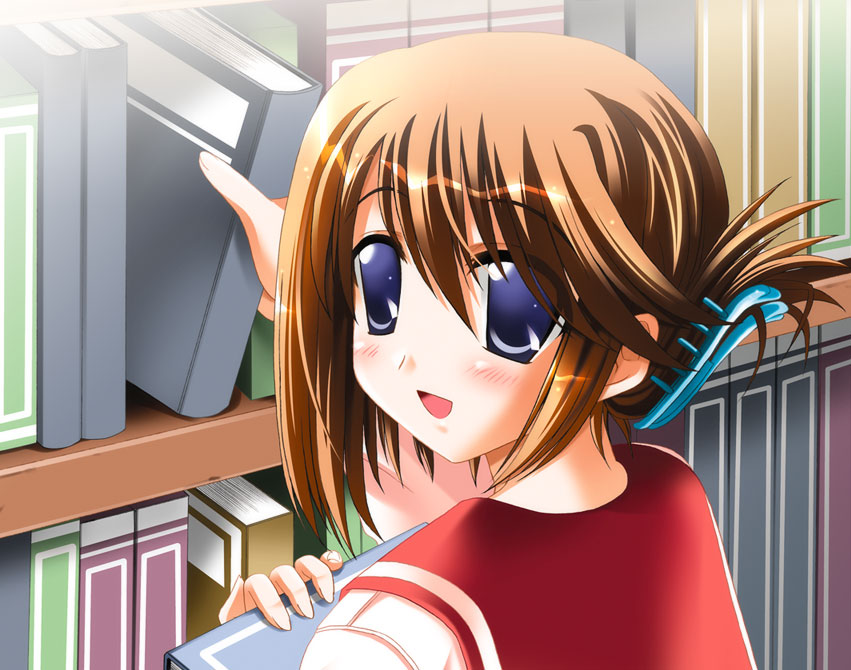The Big Imageboard Tbib 1girl D Artist Request Blue Eyes Blush