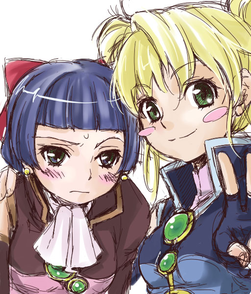 The Big ImageBoard (TBIB) - 2girls aeru (simoun) ascot blonde hair blue ...