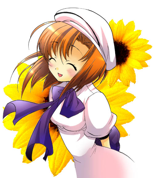 The Big ImageBoard (TBIB) - 1girl ^ ^ arms behind back beret blush bow ...