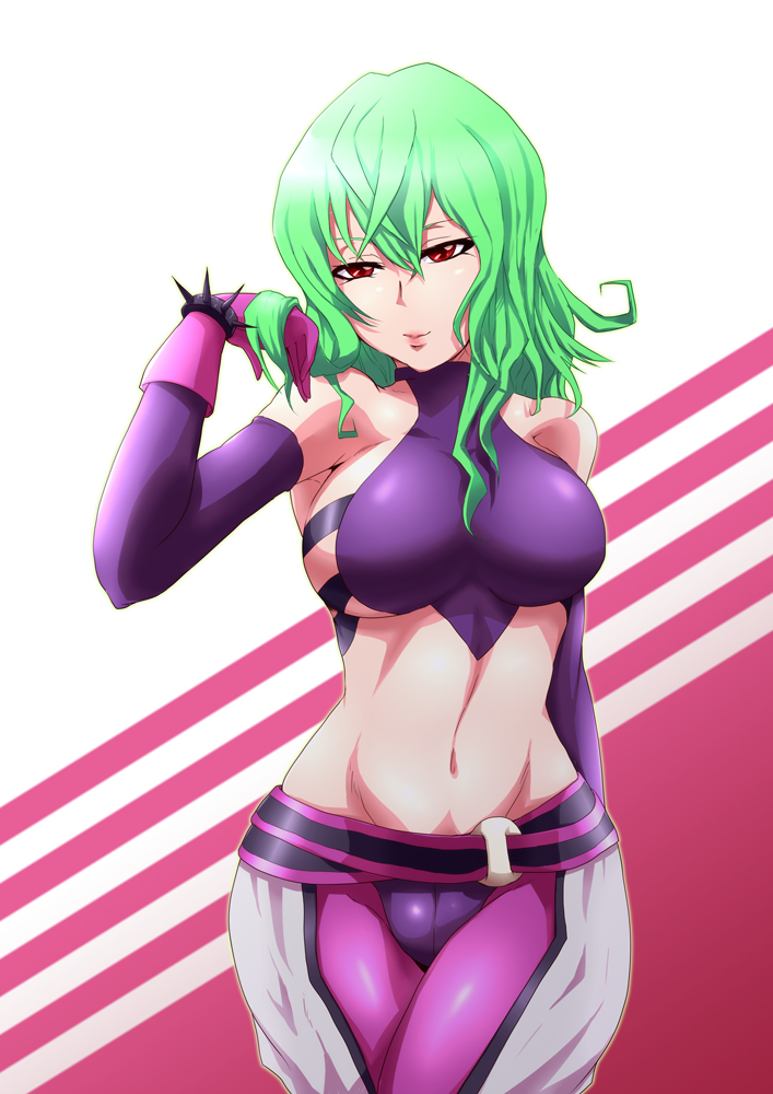 The Big ImageBoard (TBIB) - 1girl adjusting hair alternate costume armpits bare shoulders belt ...