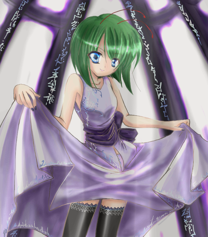 The Big Imageboard Tbib Antennae Artist Request Blue Eyes Dress