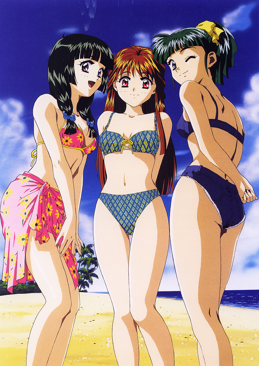 The Big Imageboard Tbib Artist Request Beach Bikini Blue Eyes Braid