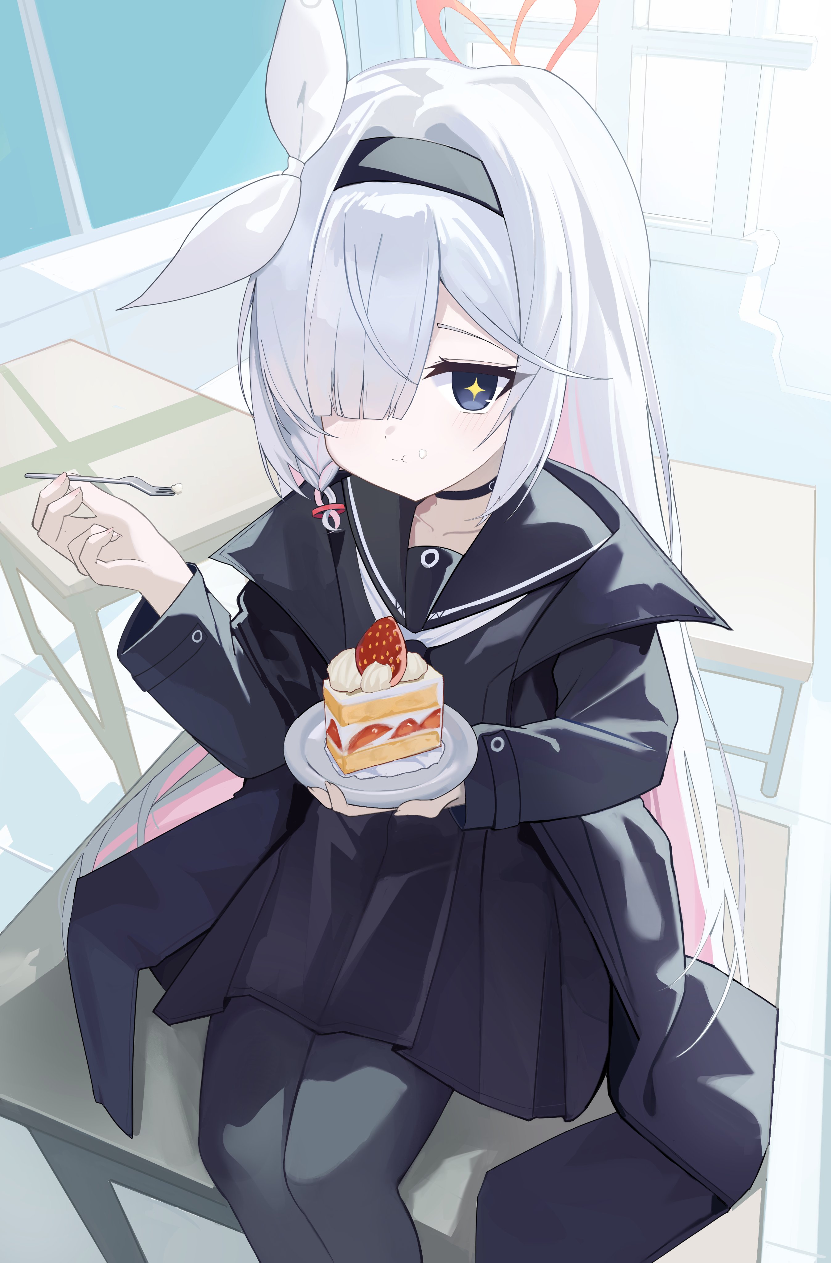 The Big ImageBoard (TBIB) - 1girl absurdres black choker black coat black eyes black hairband ...