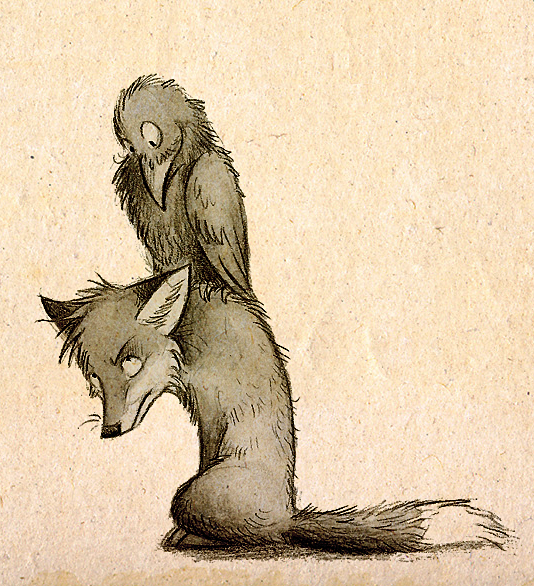 The Big ImageBoard (TBIB) - 2010 ambiguous gender avian beak bird canid canine duo feral fox ...