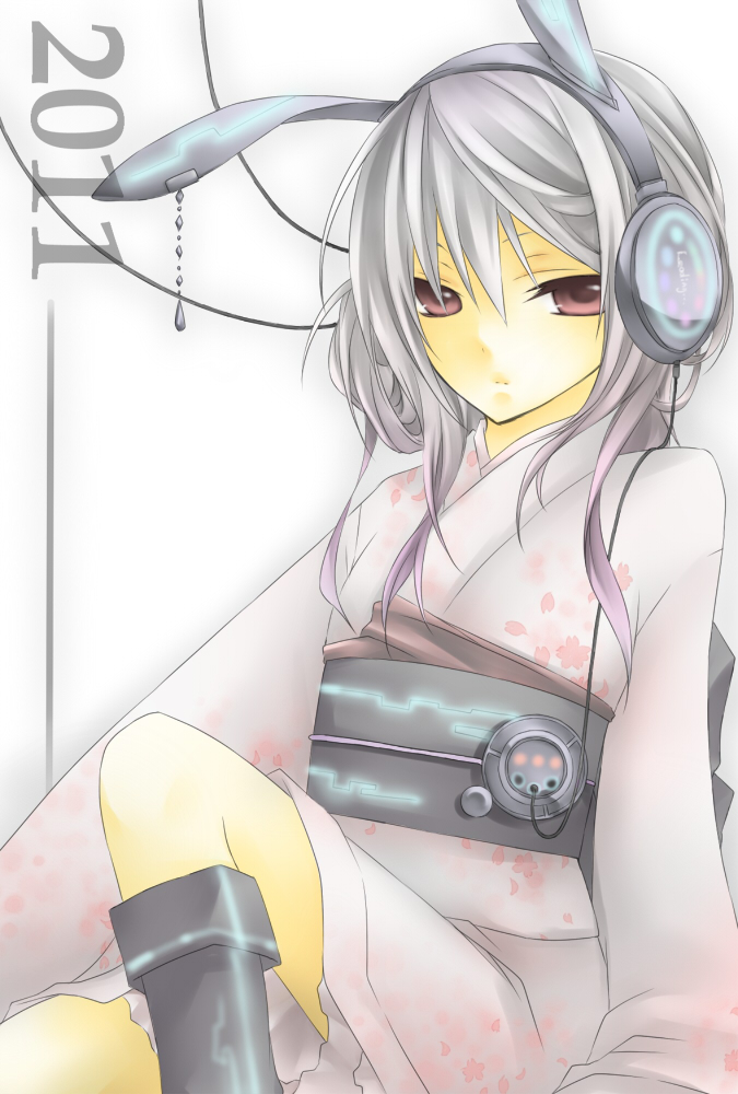 The Big ImageBoard (TBIB) - 1girl 2011 animal ears bad id bad pixiv id grey hair headphones ...
