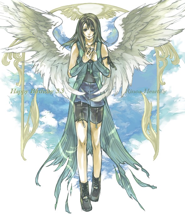 The Big Imageboard Tbib Angel Wings Black Hair Final Fantasy Final
