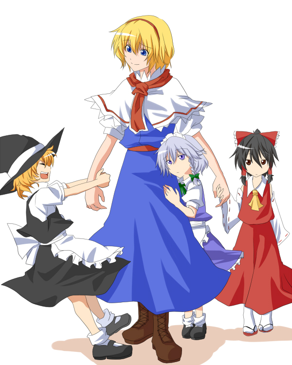The Big ImageBoard (TBIB) - 4girls aged down alice margatroid ascot black hair blonde hair blue ...