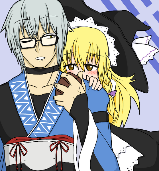 The Big ImageBoard (TBIB) - 1boy 1girl blonde hair blush braid brown eyes commentary request ...