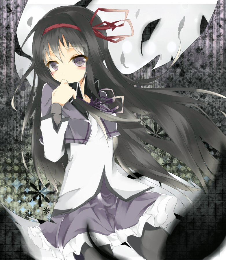 The Big Imageboard Tbib Akemi Homura Bad Id Bad Pixiv Id Black Hair