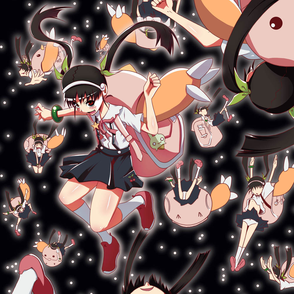 The Big Imageboard Tbib Backpack Bag Bakemonogatari Black Hair