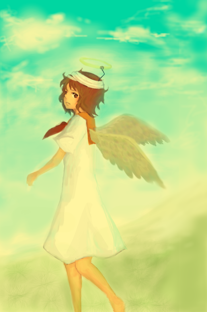 The Big Imageboard Tbib Angel Angel Wings Bad Id Bad Pixiv Id Dress