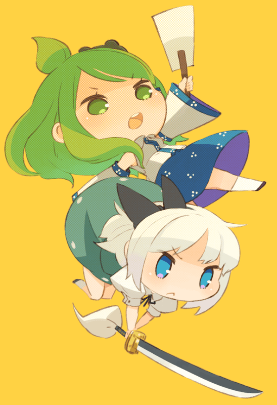 The Big ImageBoard (TBIB) - blue eyes chibi detached sleeves gohei ...