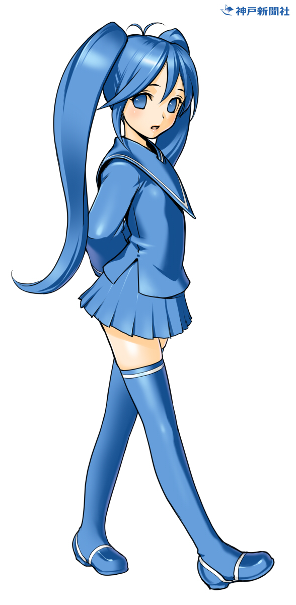 The Big ImageBoard (TBIB) - arms behind back bad id bad pixiv id blue ...