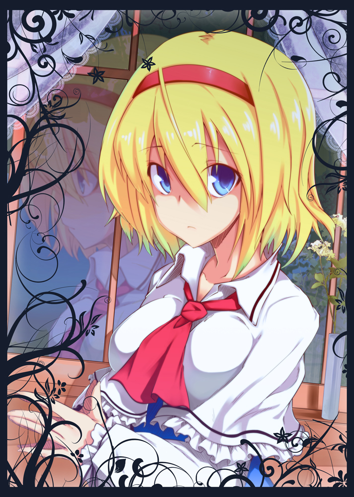 The Big ImageBoard (TBIB) - 1girl alice margatroid ascot blonde hair blue eyes capelet ...