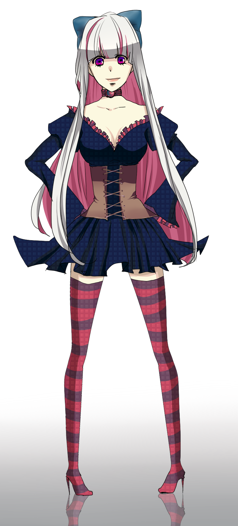 The Big Imageboard Tbib 1girl Bad Anatomy Breasts Female Full Body Gradient Gradient