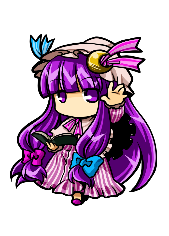 The Big ImageBoard (TBIB) - book chibi crescent full body long hair ...