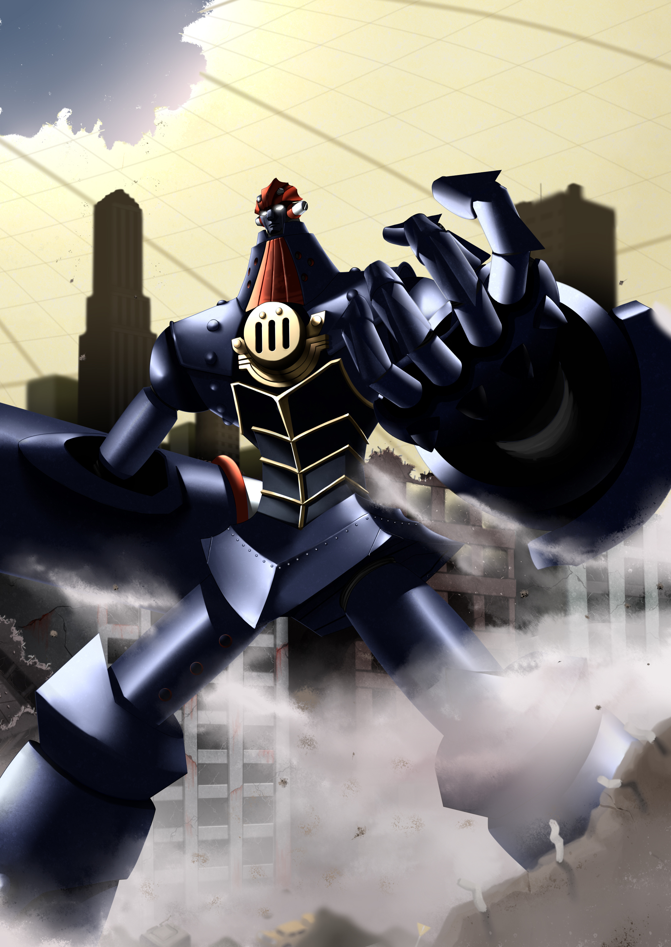 The Big ImageBoard (TBIB) - absurdres big o (mecha) collateral damage ...