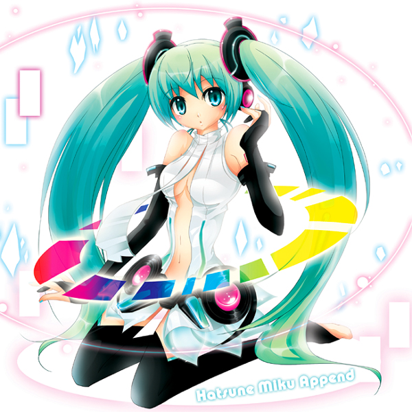 The Big ImageBoard (TBIB) - 1girl aqua eyes aqua hair bare shoulders bridal gauntlets character ...