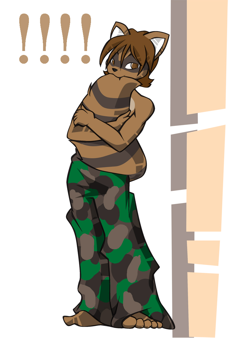 The Big ImageBoard (TBIB) - anthro barefoot biped black nose bottomwear brown body brown eyes ...