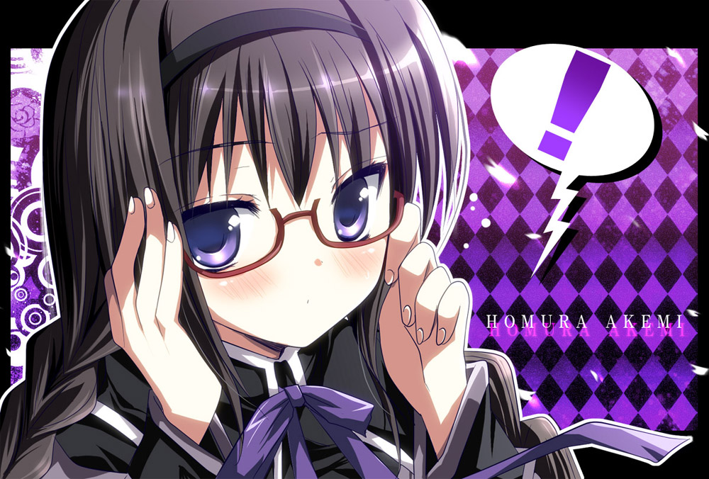 The Big Imageboard Tbib Akemi Homura Black Hair Braid Glasses
