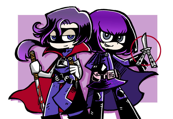 The Big ImageBoard (TBIB) - blood cape hit-girl kick-ass purple hair ...